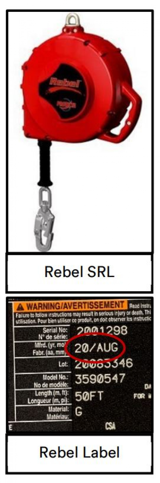 Safety warning 3M Protecta Rebel SRL | SafetyPro