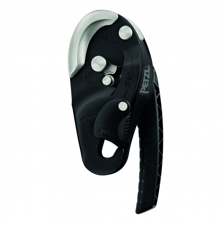 Petzl Rig - Zwart, afdaal- en zekerapparaat | SafetyPro